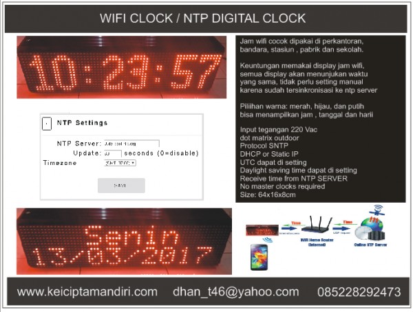 Digital Clock NTP Produsen Elektronik Custom, 59% OFF
